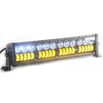 China Barra De Luz Led work  Light Bar Dual Rows White & Amber High Low Beam Waterproof  IP67 Light Off-road 4x4 for sale