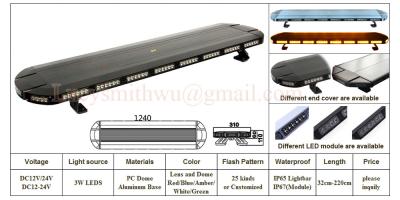 China Amber DC12V 48'' Length 3W Led Full Length Low-Profile Lightbars, LYSBROER m flash,BARRA DE LUCE ST9600 for sale