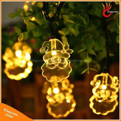 China IP44 20 LEDs Solar String Lights 8 Charging Time For Outdoor Santa Christmas Party for sale