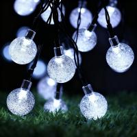 China Garden Light Spherical Christmas Ornament 3 Night Battery Life Solar Decorative Lights for sale