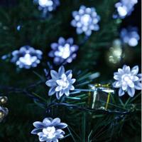China Christmas Solar Decorative Lights IP44 With Lotus Shaped For Outdoor And Indoor Decor for sale