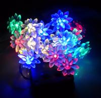 China Christmas Solar Decorative Lights IP44 With Lotus Shaped For Outdoor And Indoor Decor for sale