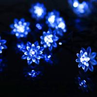 China Christmas Solar Decorative Lights IP44 With Lotus Shaped For Outdoor And Indoor Decor for sale