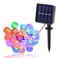China Garden Solar Decorative Lights Spherical Christmas Ornament 3 Night Battery Life for sale