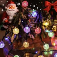 China Garden Solar Decorative Lights Spherical Christmas Ornament 3 Night Battery Life for sale