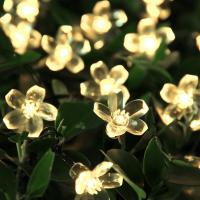 China IP65 Solar Powered LED String Lights For Christmas Tree Decoration Featuring In Peach Blossom for sale