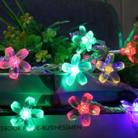 China IP65 Solar Powered LED String Lights For Christmas Tree Decoration Featuring In Peach Blossom for sale