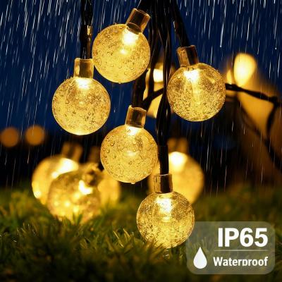 China RGB Bright Solar String Lights LED Solar Garden Ball Light IP65 Waterproof Outdoor Decoration for sale