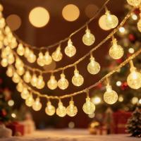 China RGB Bright Solar String Lights LED Solar Garden Ball Light IP65 Waterproof Outdoor Decoration for sale