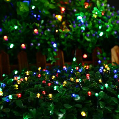 China Garden 200 LED Colored Solar String Lights With High Lumen Illumination For Christmas Decor for sale