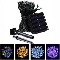 China Garden 200 LED Colored Solar String Lights With High Lumen Illumination For Christmas Decor for sale