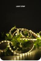 China Flexible Solar Strip Light with 8-10 Hours Working Time 15 Lights IP65 Waterproof for Outdoor Decoration for sale