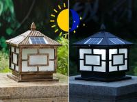 China Smart Solar Pillar Lights Integrating Traditional Aesthetics With Modern Technology for sale