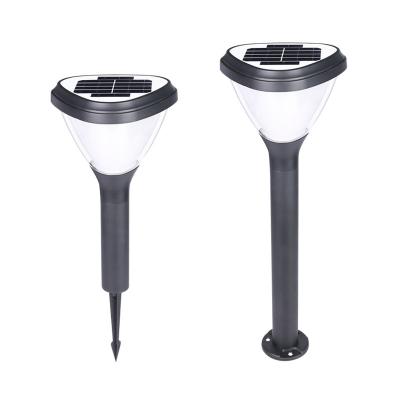 China Warm Cool LED Solar Energy Lawn Lamp Dual Tone IP65 Waterproof Villa Garden Lamp for sale
