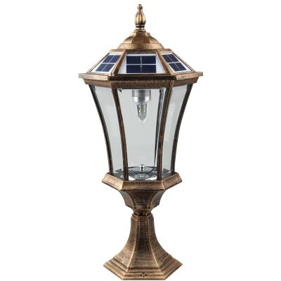 China European Style Solar Pillar Lights Integrating Intelligent Illumination With Auto Control for sale