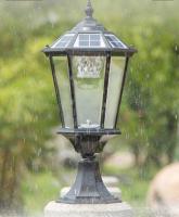 China Premium LED Pillar Solar Lamp With Auto Control For Outdoor Illumination for sale