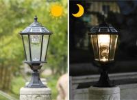 China Premium LED Pillar Solar Lamp With Auto Control For Outdoor Illumination for sale