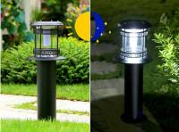 China Stainless LED Solar Lawn Light With Auto Color Switch For Patio Lawn Holiday Decor for sale