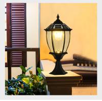 China 2W Smart Outdoor Solar Column Lights IP65 Water And Dust Resistance for sale