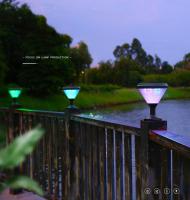 China Waterproof IP65 Energy Saving Solar Pillar Lights For Garden Walkway for sale