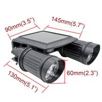 China Dual Head LED Outdoor Solar Spotlights IP65 With PIR For Garden Lighting for sale