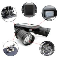 China Dual Head LED Solar Flood Light With Adjustable Brightness For Garden for sale