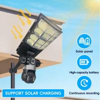 China LED Solar Street Light With 4K Ultra HD Camera 30m Night Vision for Outdoor Road for sale