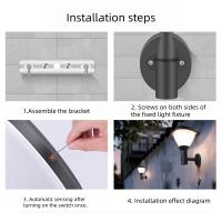 China LED Solar Wall Light With Motion Sensor & IP65 Waterproof for Garden Fence & Walkway for sale
