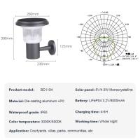 China LED Solar Wall Light With 3000K Warm Light & Easy Mounting for Garden Fence & Walkway for sale