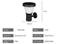 China LED Solar Wall Light With High Efficiency Solar Panel 12H Working Time for Villa Garden Lighting for sale