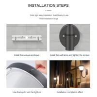 China LED Solar Wall Light With High Efficiency Solar Panel 12H Working Time for Villa Garden Lighting for sale