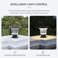 China LED Solar Pillar Light With High-Efficiency Solar Panel Long Battery for Fence & Driveway for sale