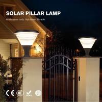 China LED Solar Pillar Light With Energy-Saving Long-Lasting 12H Lighting for Residential Gate Garden Fence for sale