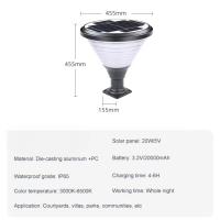 China LED Solar Pillar Light With Energy-Saving Long-Lasting 12H Lighting for Residential Gate Garden Fence for sale