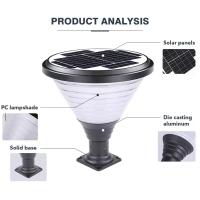 China LED Solar Pillar Light With Energy-Saving Long-Lasting 12H Lighting for Residential Gate Garden Fence for sale