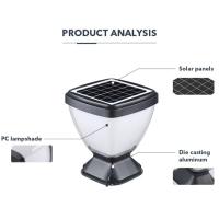 China LED Solar Pillar Light Waterproof Outdoor Dusk to Dawn for Fence Deck for sale
