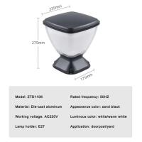 China LED Solar Pillar Light Waterproof Outdoor Dusk to Dawn for Fence Deck for sale
