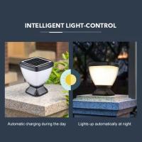 China LED Solar Pillar Light Waterproof Outdoor Dusk to Dawn for Fence Deck for sale