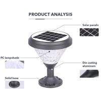 China LED Solar Pillar Light With 300LM High Brightness & IP65 Waterproof For Garden Fence Pillars for sale