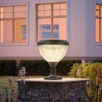 China LED Solar Pillar Light With Durable Aluminum Shell Warm White Light For Outdoor Yard Columns for sale
