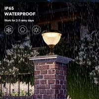 China LED Solar Pillar Light With Durable Aluminum Shell Warm White Light For Outdoor Yard Columns for sale