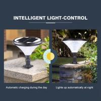 China LED Solar Pillar Light With High-Efficiency Solar Panel 2000mAh Battery For Poolside Fence Pillars for sale