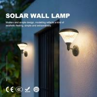 China Lantern Style Solar LED Wall Lights Waterproof LED Patio Garden Lighting for sale