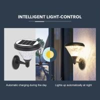China Lantern Style Solar LED Wall Lights Waterproof LED Patio Garden Lighting for sale