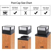 China Easy-to-Install Black Solar Pillar Lights Solar-Powered Outdoor Garden Post Lights for Fence Deck for sale