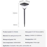 China Solar Lawn Lights Outdoor Waterproof LED Garden Path Lights for Yard Patio Decor for sale