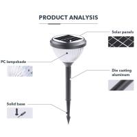 China Durable Stainless Steel Solar LED Lawn Lights Waterproof Garden Pathway Fixtures for sale