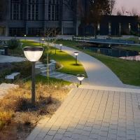 China Durable Stainless Steel Solar LED Lawn Lights Waterproof Garden Pathway Fixtures for sale