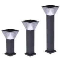 China Vintage Candle Style Solar Street Lamps For Garden Anti Rust Poolside Accent Light for sale