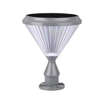 China Vintage Cast Aluminum Solar Pillar Lights IP65 Waterproof Courtyard Gate Lamp for sale